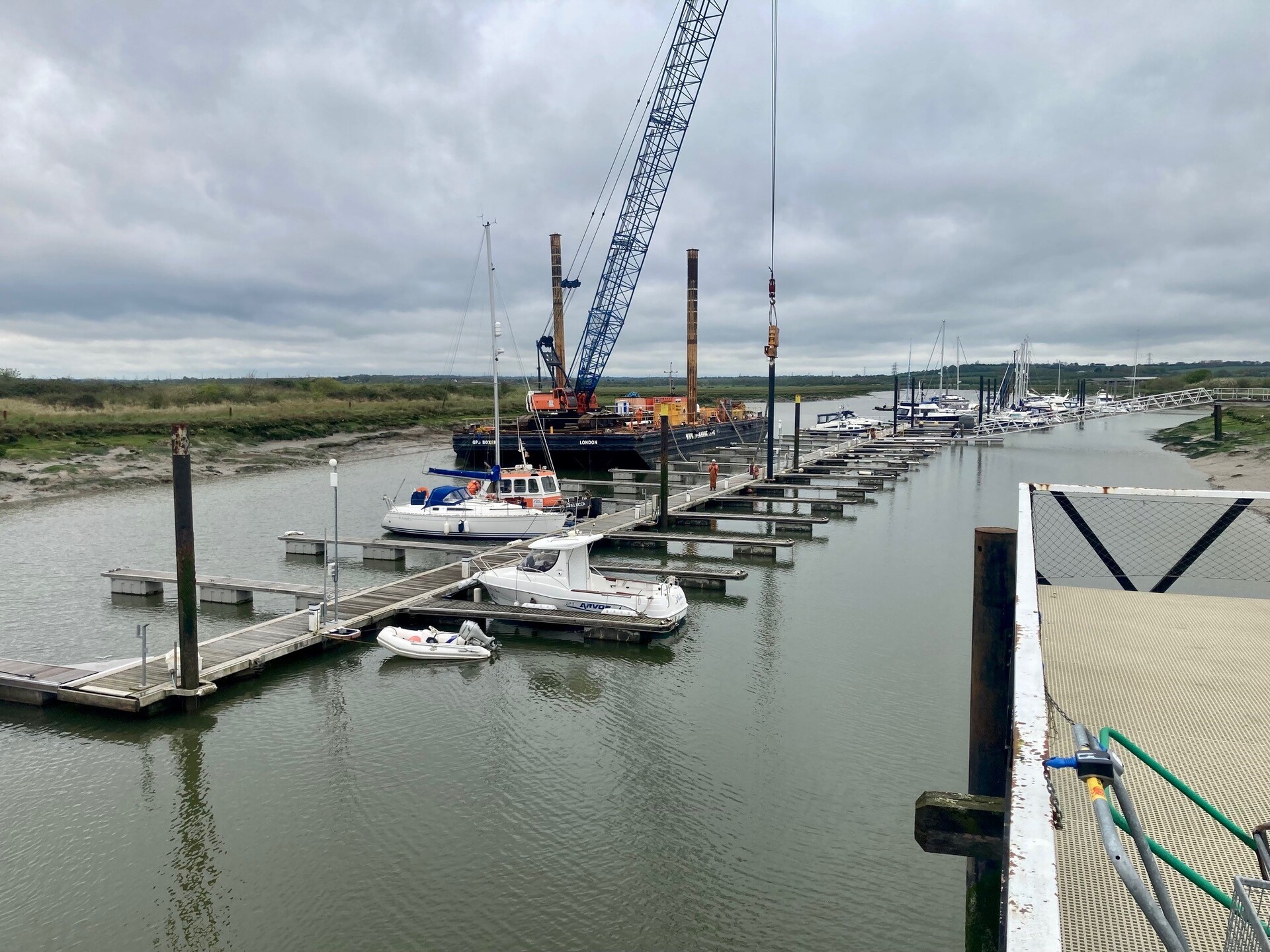 Piling Works Complete | News | Fambridge Yacht Haven